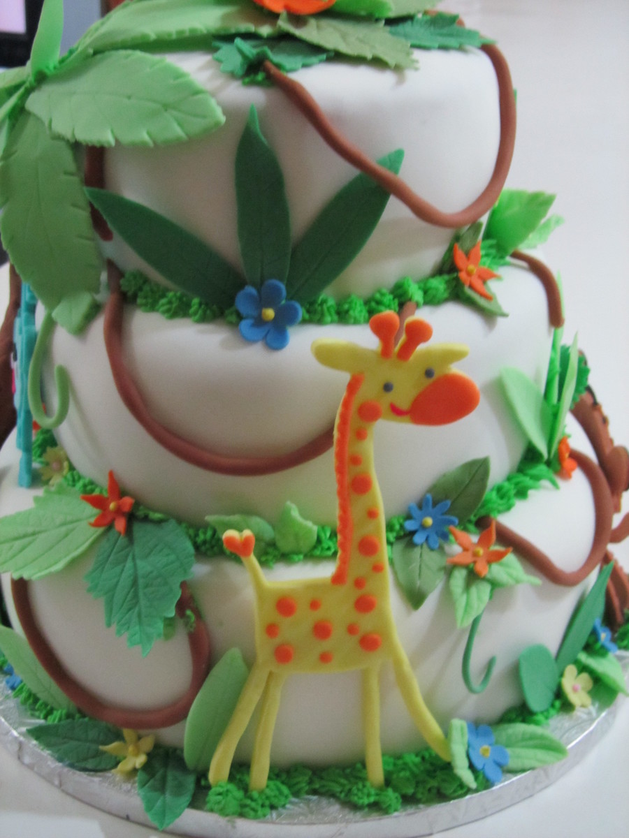 Fisher Price Rainforest Baby Shower Cake - CakeCentral.com