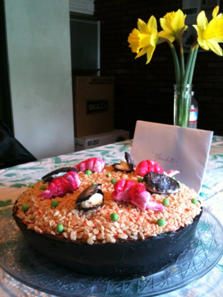 Seafood Paella Birthday Cake - CakeCentral.com