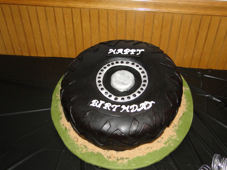 Truck Tire Cake - CakeCentral.com