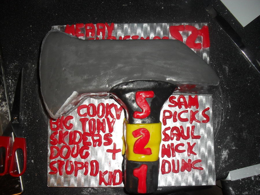 Fireman Axe Cake - CakeCentral.com