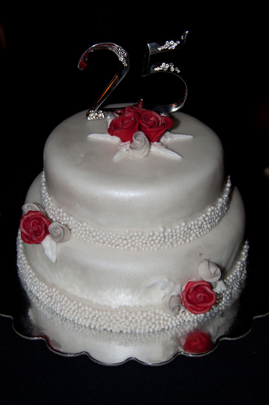 25Th Anniversary Cake - CakeCentral.com