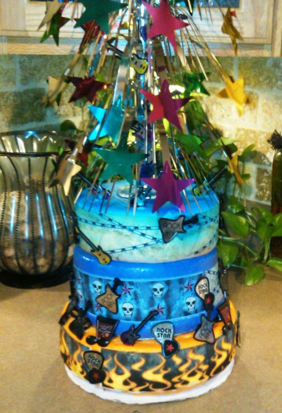 Heavy Metal Rock Star Birthday Cake - CakeCentral.com