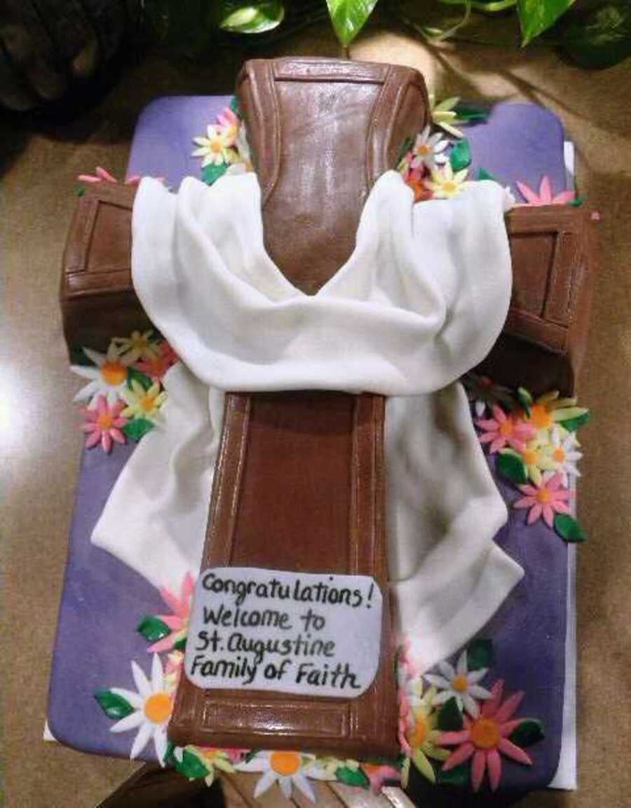 Cross & Cloth Cake For Easter - CakeCentral.com