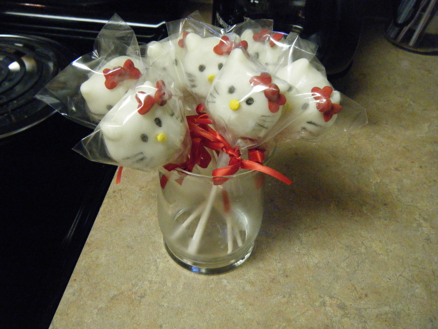 Hello Kitty Cake Pops - CakeCentral.com
