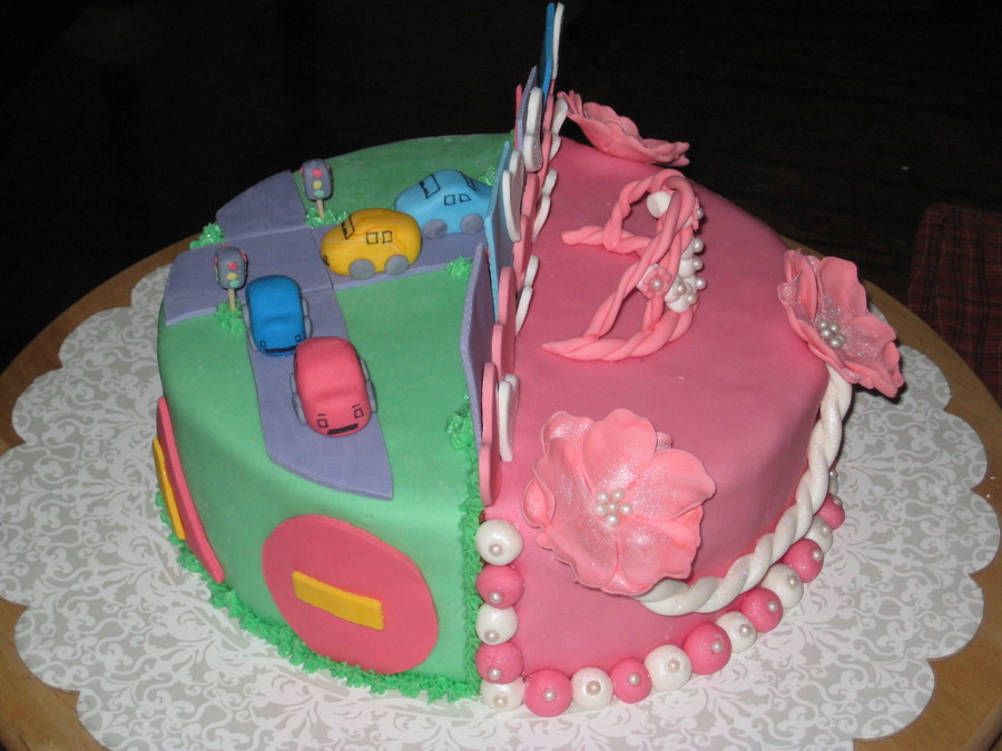 Two Sided Birthday Cake - CakeCentral.com