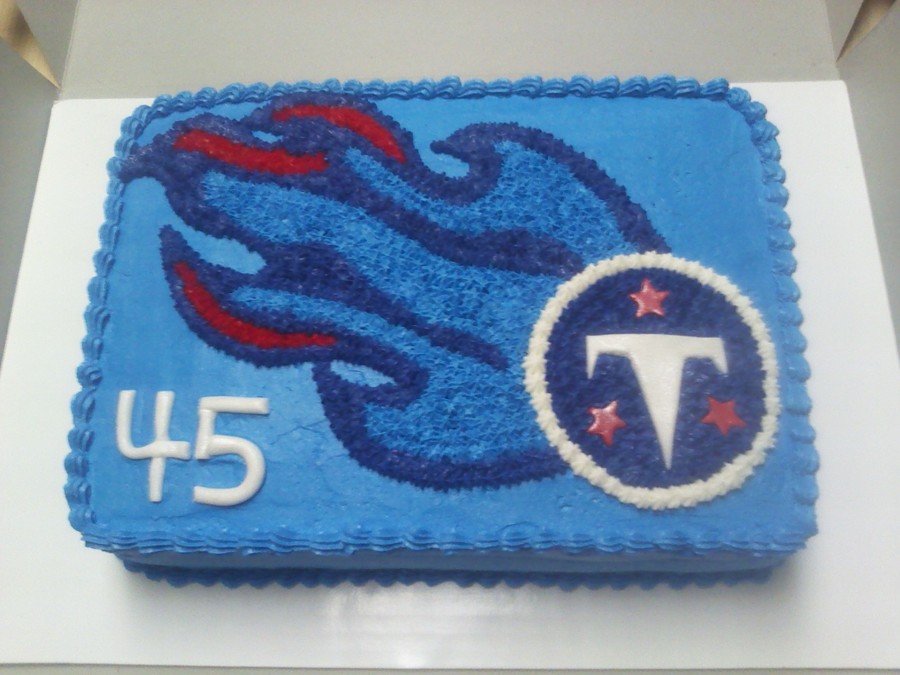 Titans Football Logo Birthday Cake - CakeCentral.com