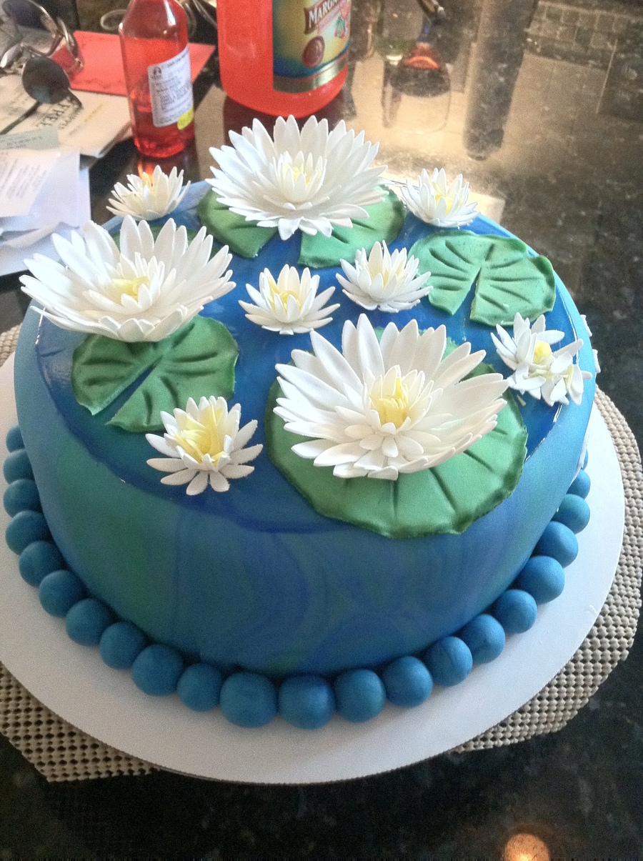 Water Lily Cake - CakeCentral.com