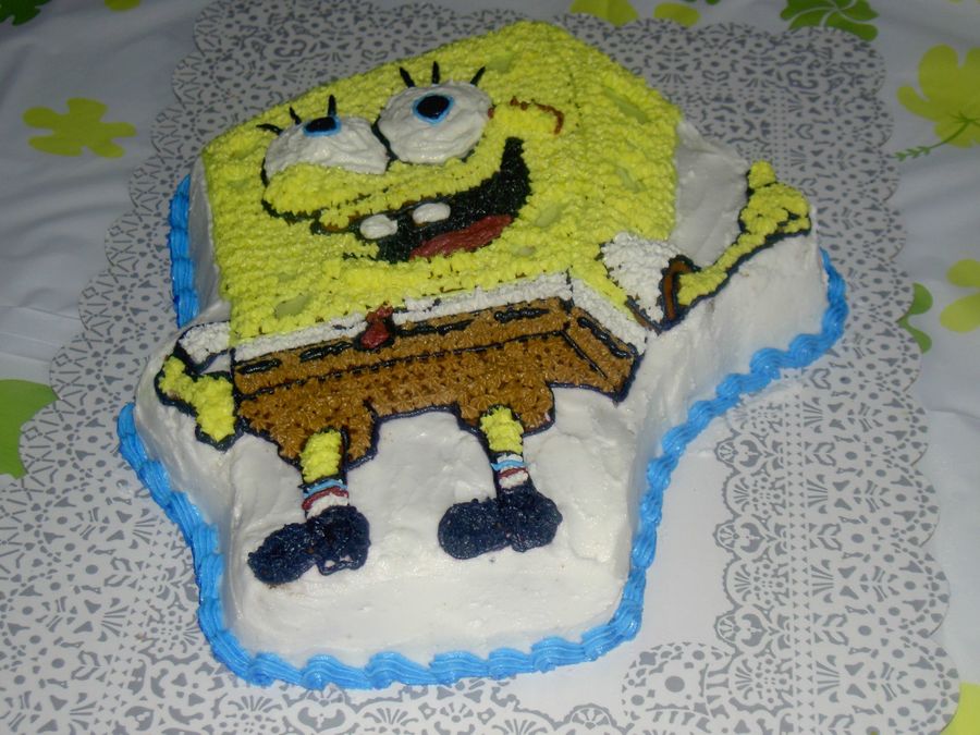 Sponge Bob Square Pants Birthday Cake - CakeCentral.com