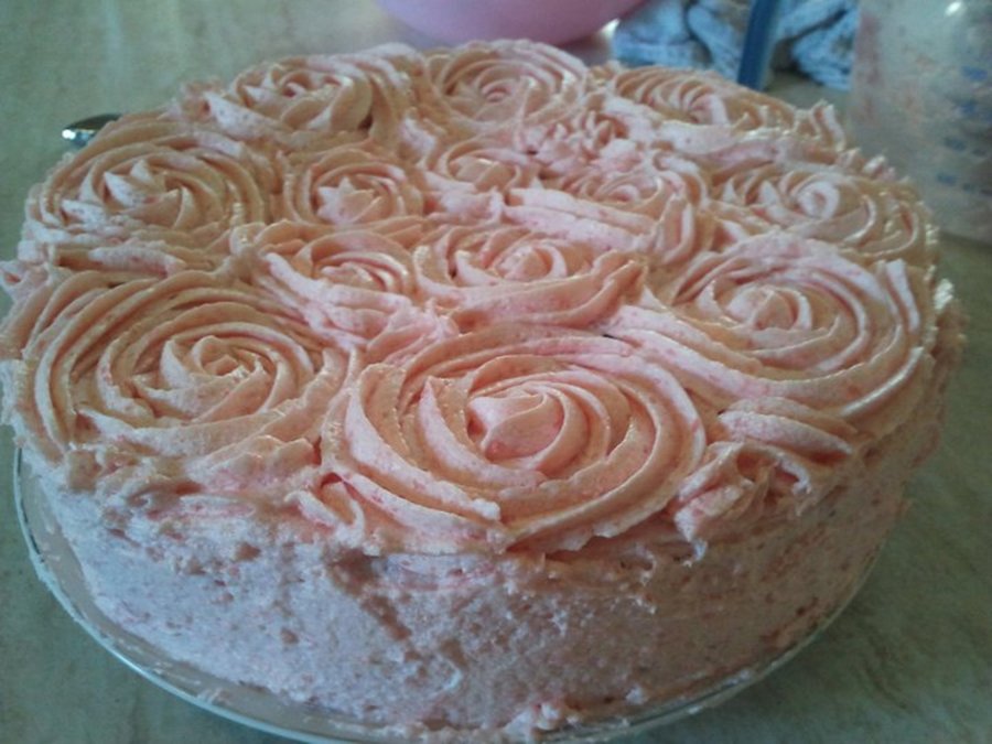 Strawberry Rose Chocolate Mudcake. - CakeCentral.com