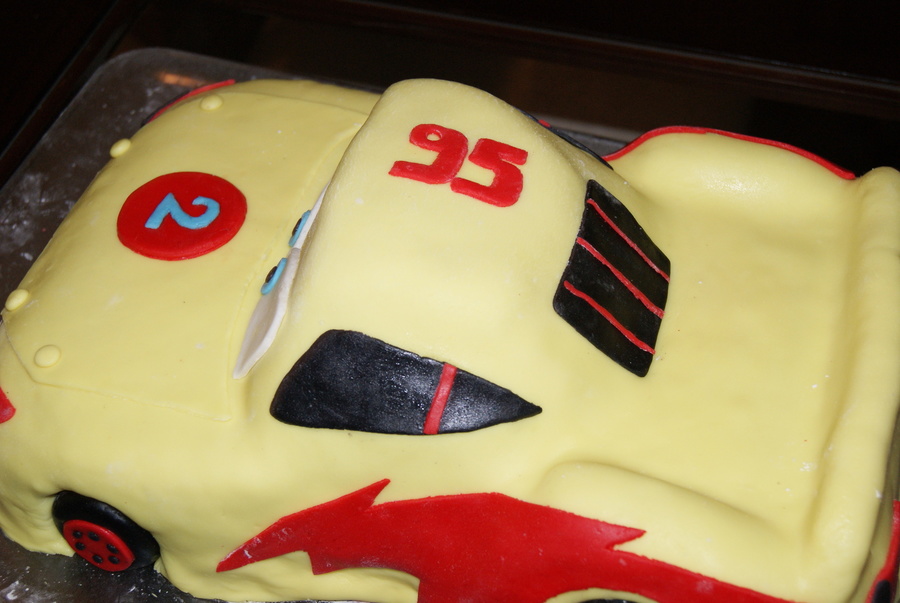 Yellow Lightning Mcqueen Car - CakeCentral.com