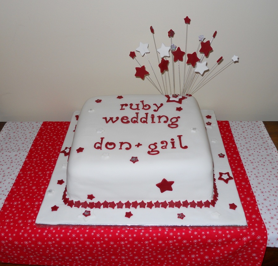 Ruby Wedding - CakeCentral.com