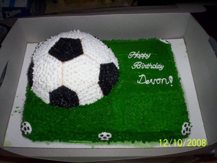 Soccer Themed Cake - CakeCentral.com