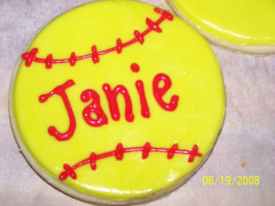 Softball Cookies! - CakeCentral.com