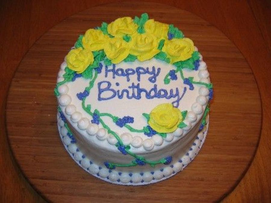 Yellow Rose Birthday - CakeCentral.com