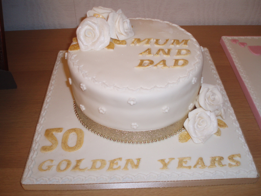 Golden Wedding Cake - CakeCentral.com
