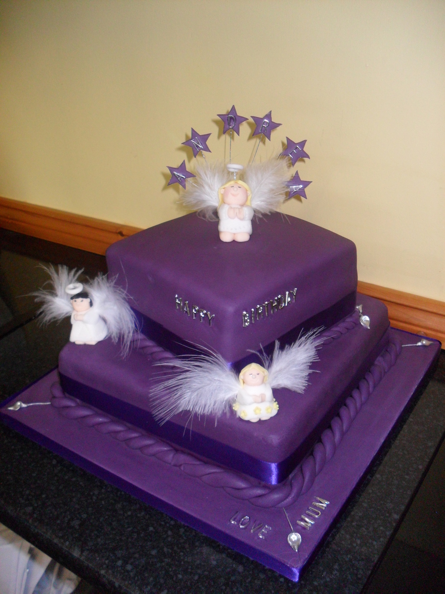 Angel Two Tier Cake - CakeCentral.com