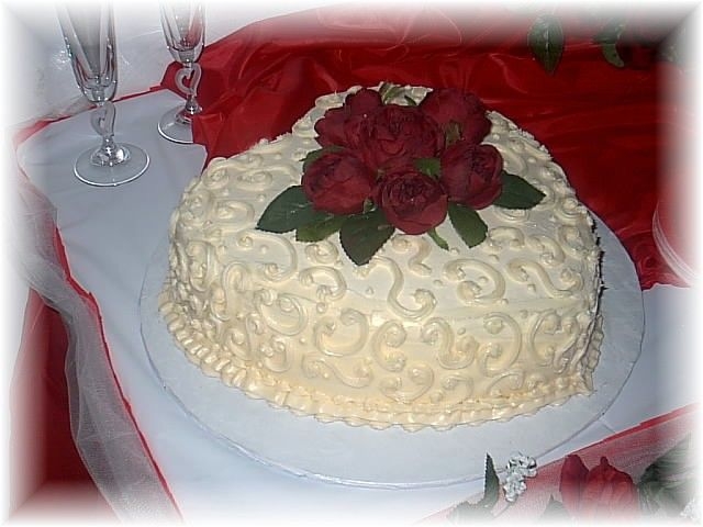 The Cake Table For The Anniversary Cake - CakeCentral.com