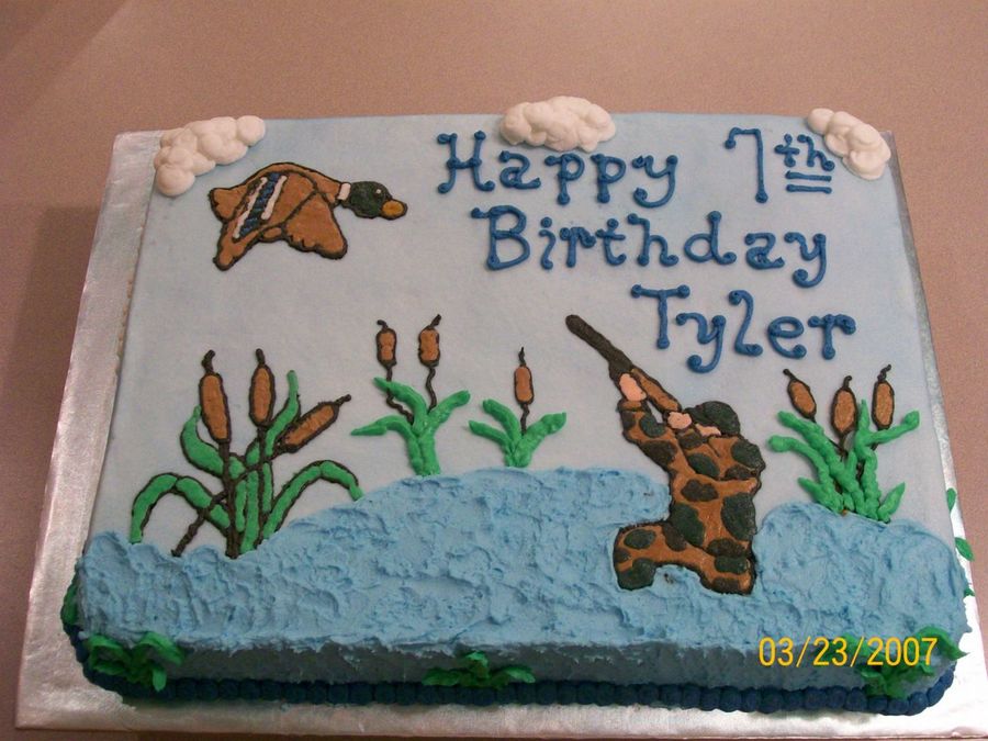 Duck Hunter Birthday Cake - CakeCentral.com