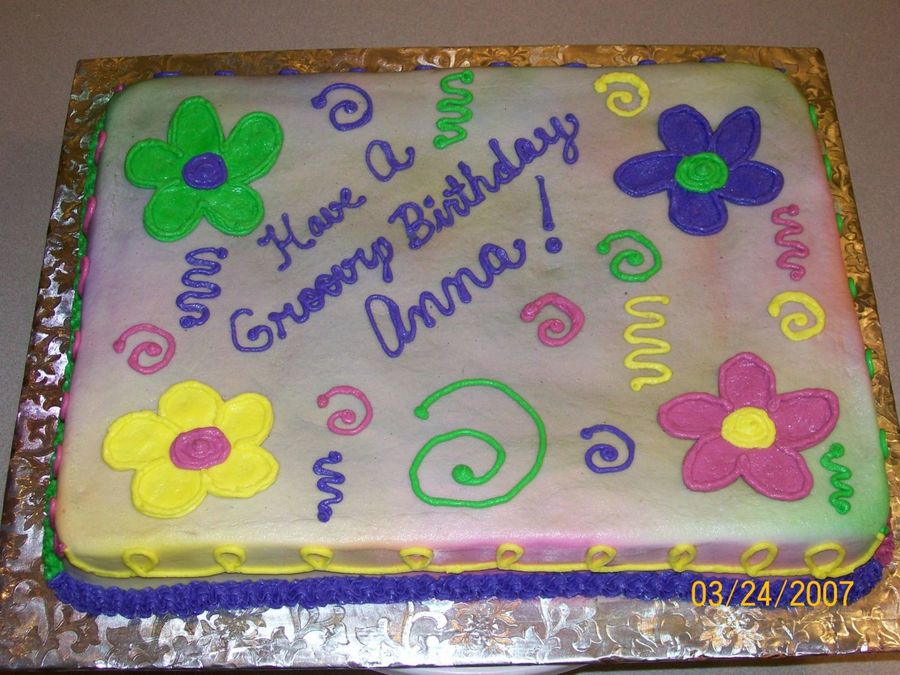 Groovy Girl Birthday Cake - CakeCentral.com