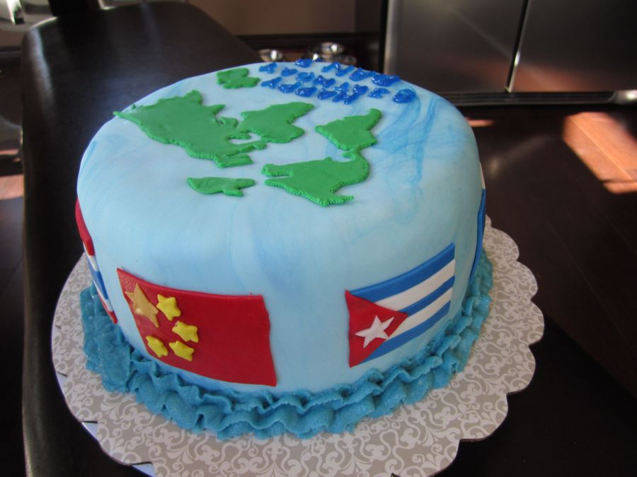 World Flags Cake - CakeCentral.com
