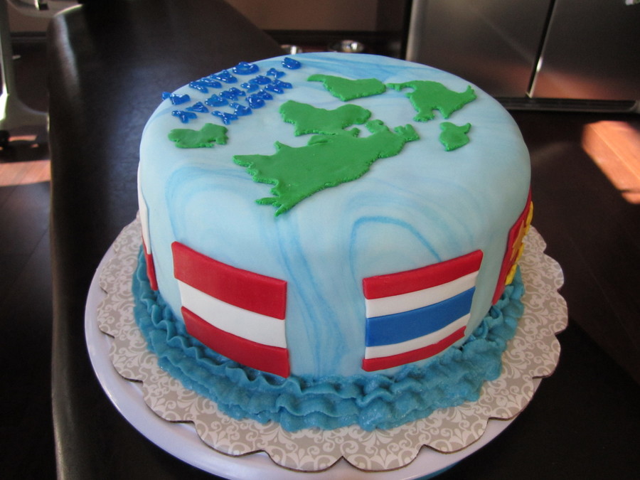 World Flags Cake - CakeCentral.com