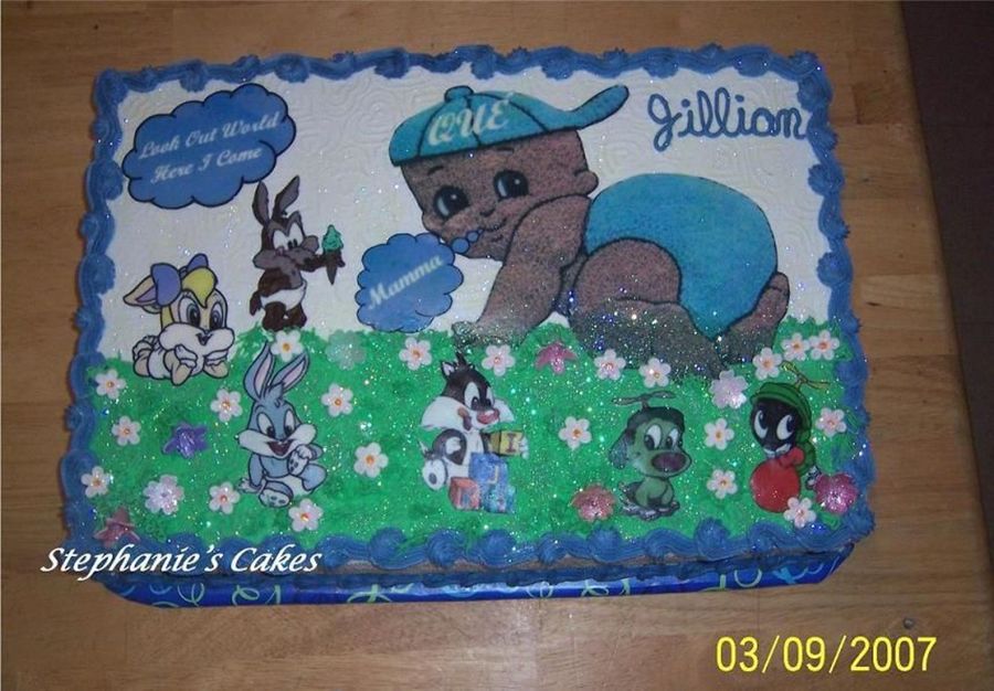 Crawling Baby Que Meets The Baby Looney Tunes (Jillian) - CakeCentral.com
