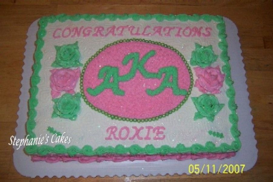 Alpha Kappa Alpha Sorority (Congratulations Roxie) - CakeCentral.com