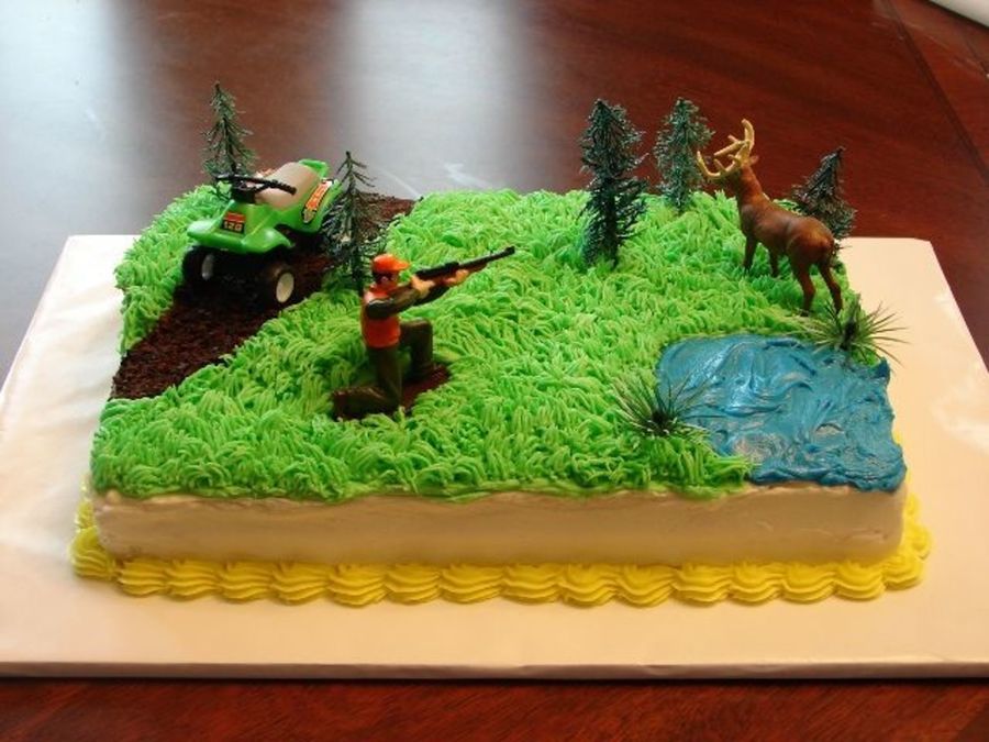 Hunting Theme Birthday Cake - CakeCentral.com