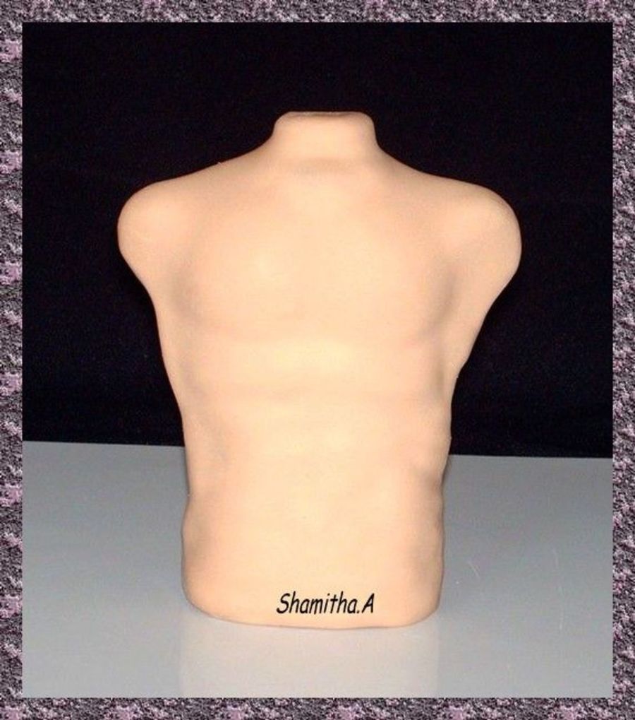 Male Torso Birthday Cake - CakeCentral.com