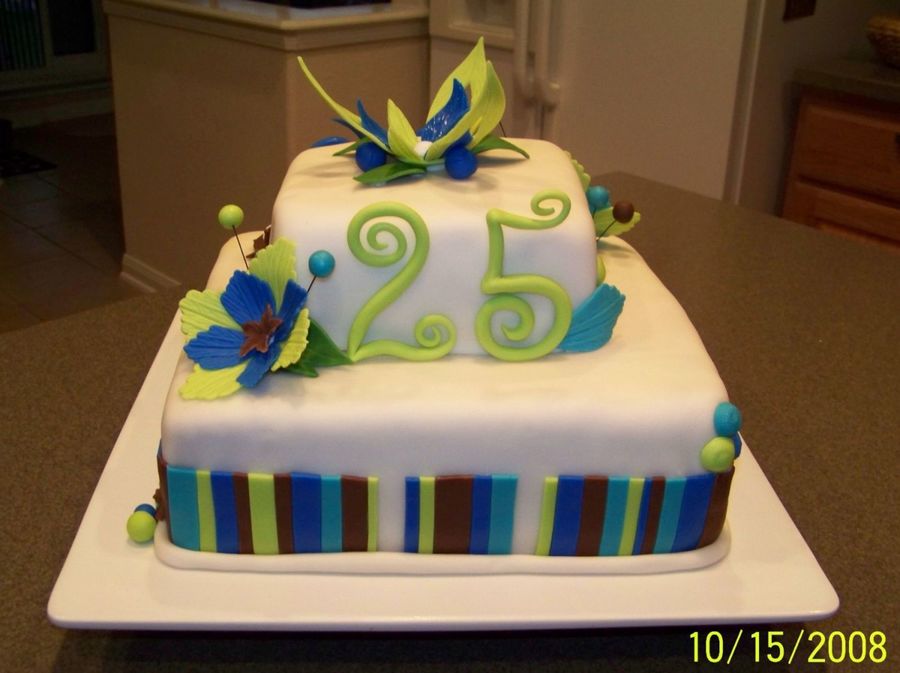 Joint Employee Anniversary Cake For 2 People Celebrating 20 And 25 ...