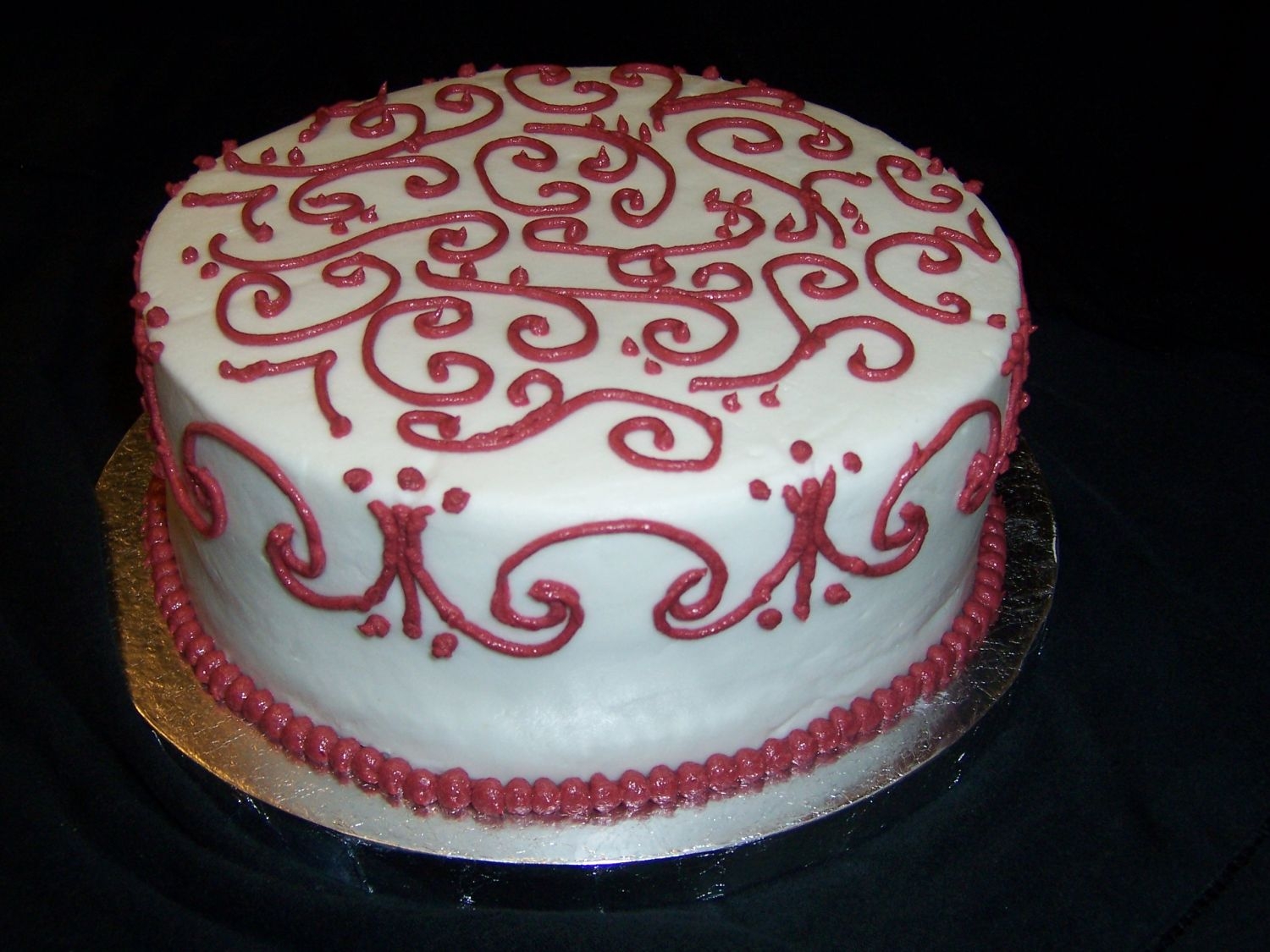 Red Scroll - CakeCentral.com