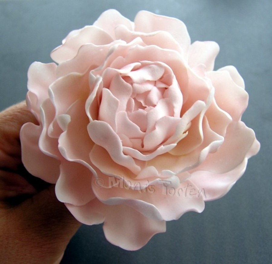 Romantic Wedding Cake With Peonies - CakeCentral.com