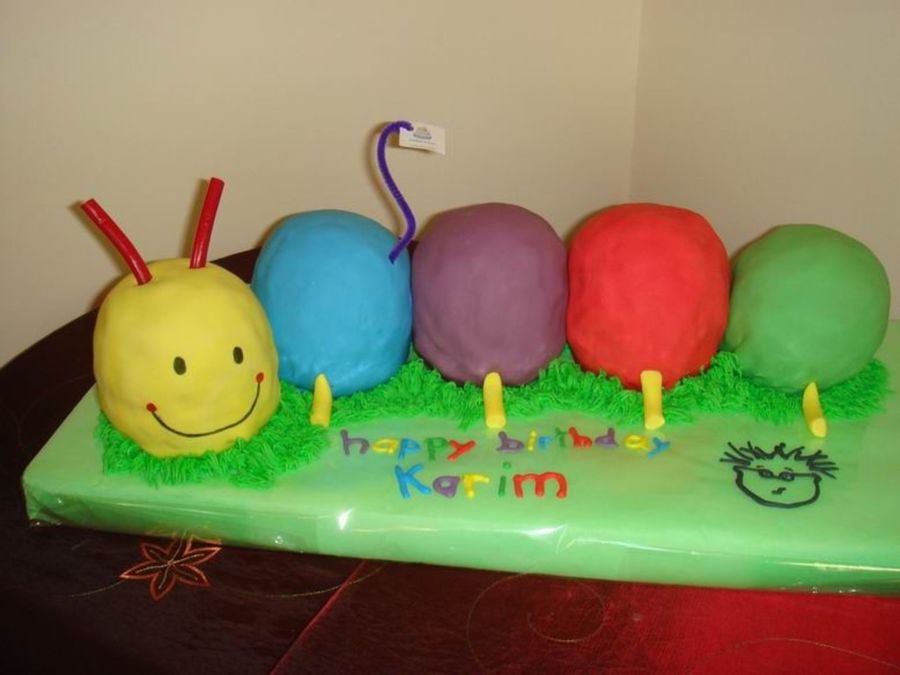 Baby Einstein's Caterpillar Cake - CakeCentral.com