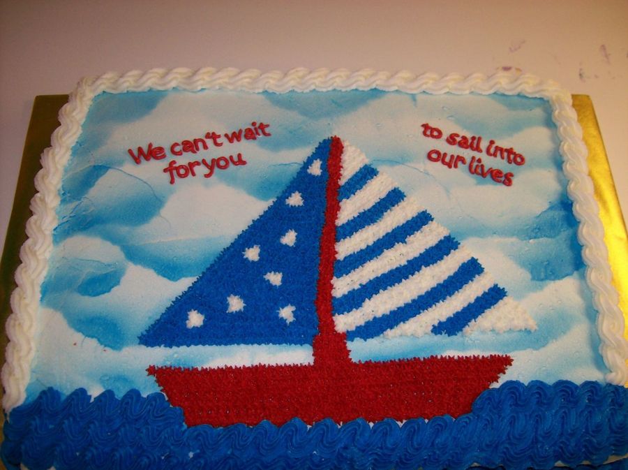 Sailboat Baby Shower - CakeCentral.com