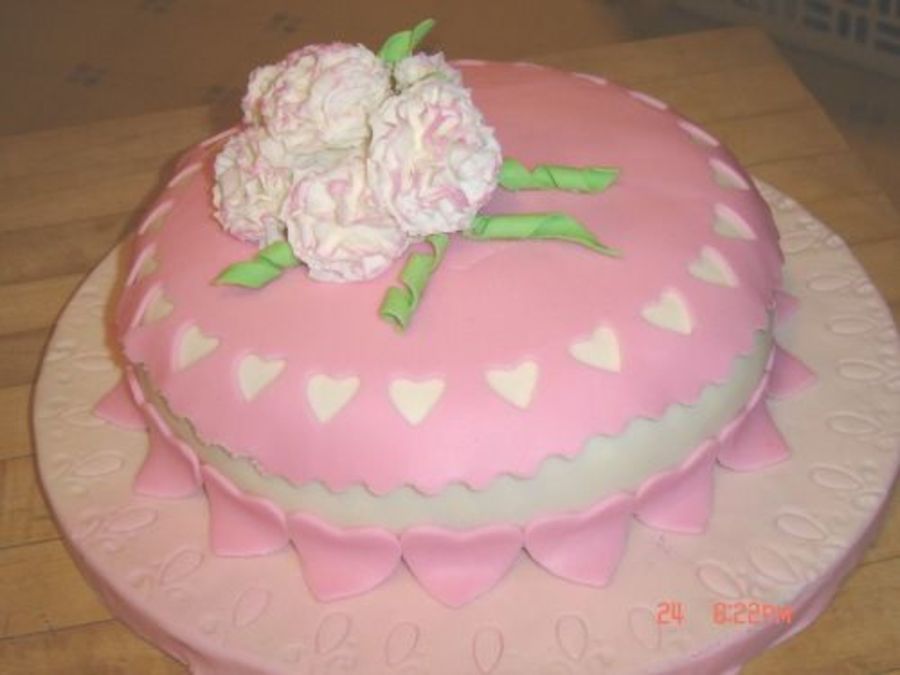 Fondant And Gumpaste Glass- Carnation Final - CakeCentral.com