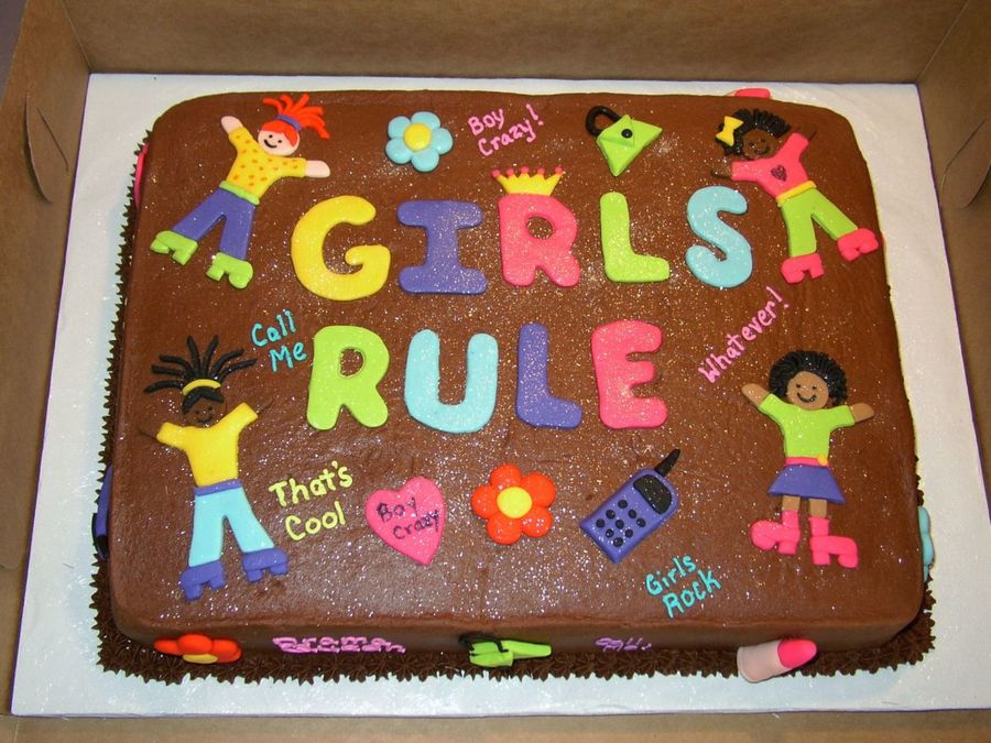 Girls Rule Birthday Cake - CakeCentral.com