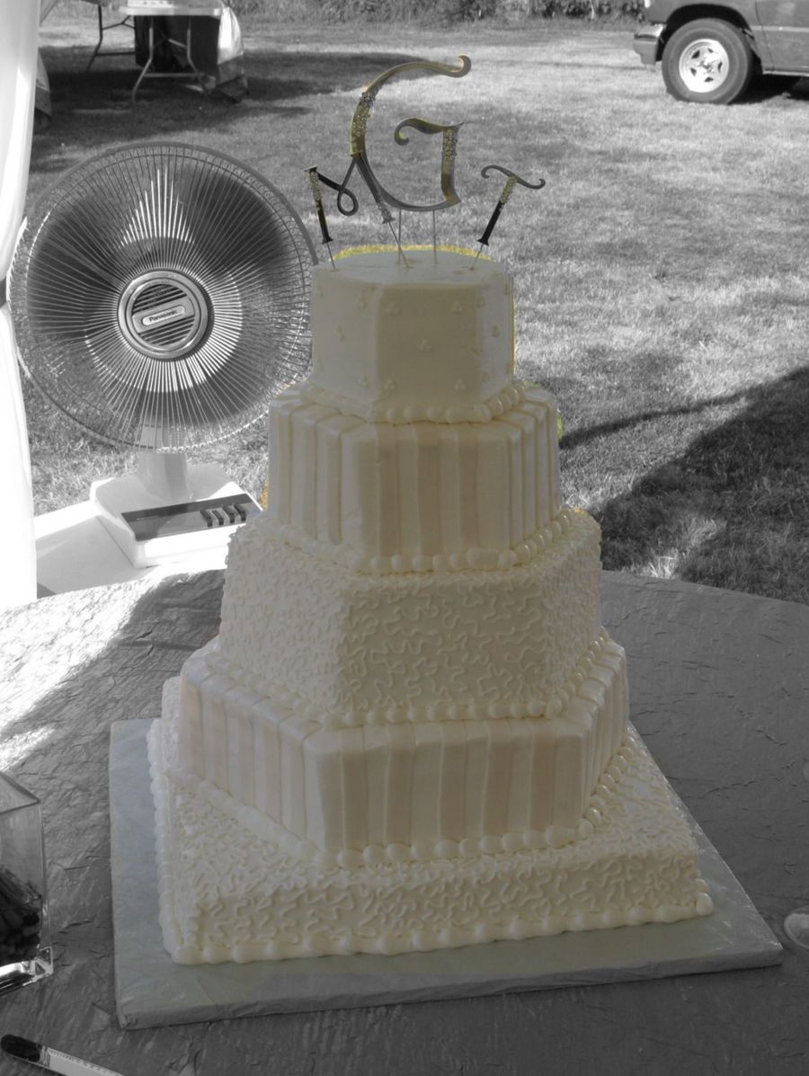 Hexagon Wedding Cake - CakeCentral.com