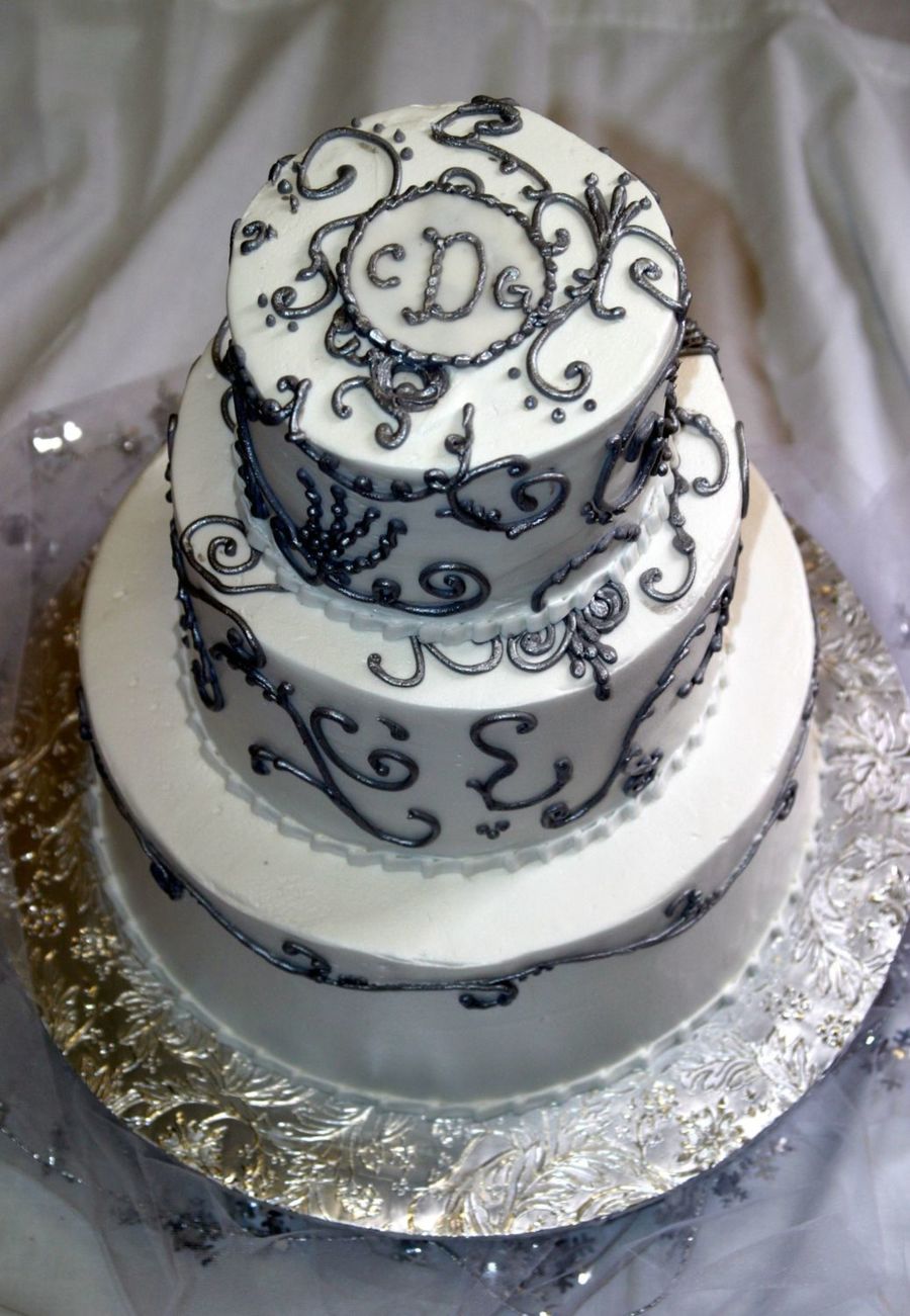 Silver Scroll Cake - CakeCentral.com