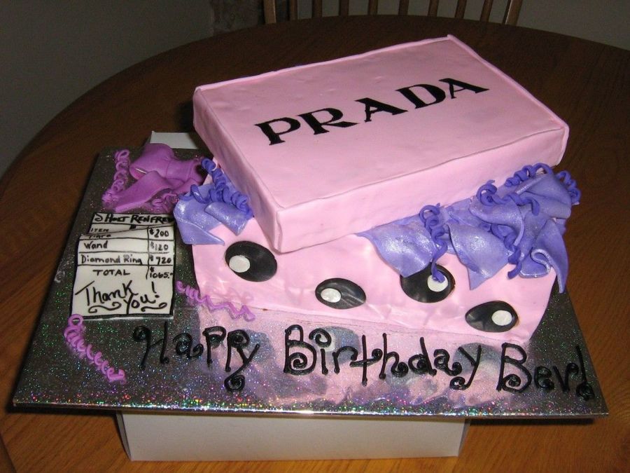 Prada Shoebox Cake - CakeCentral.com