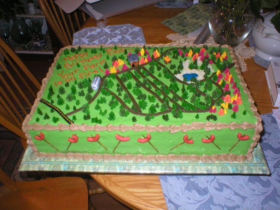 Tree Farm Cake - CakeCentral.com