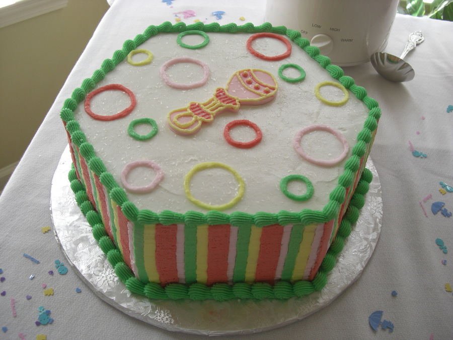 Baby Shower Rattle Cake - CakeCentral.com