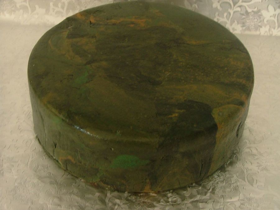 Camo Fondant Cake - CakeCentral.com