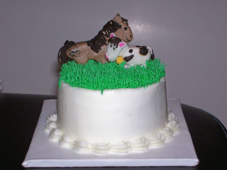 Barn Animals Smash Cake - CakeCentral.com