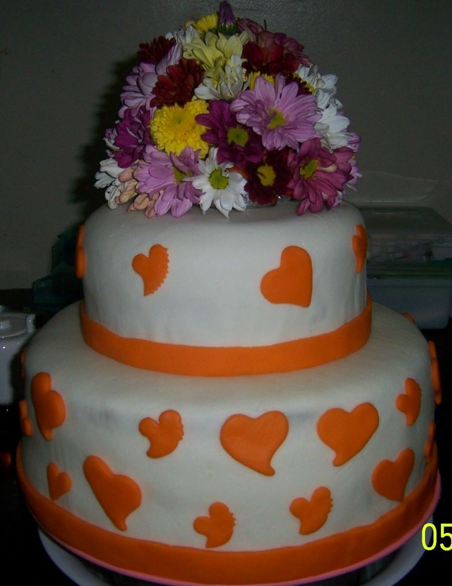 Fresh Flower Topper Cake - CakeCentral.com