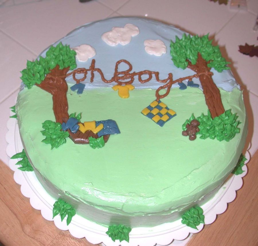 1St Clothes Line Cake - CakeCentral.com