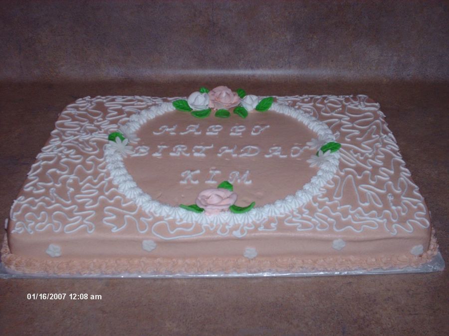 Kim's Birthday Cake - CakeCentral.com