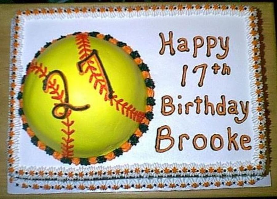 Softball Birthday Cake - CakeCentral.com