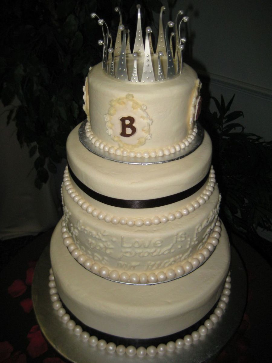 My First Wedding Cake - CakeCentral.com