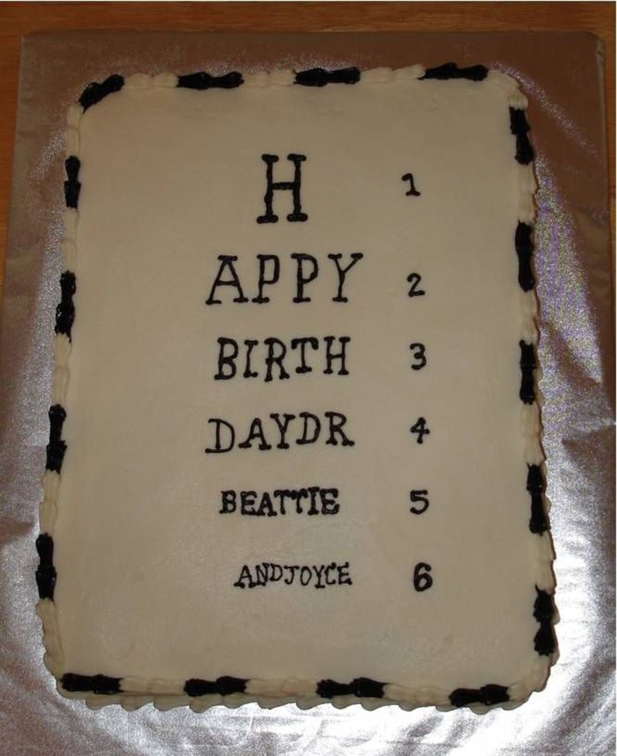 Eye Chart - CakeCentral.com