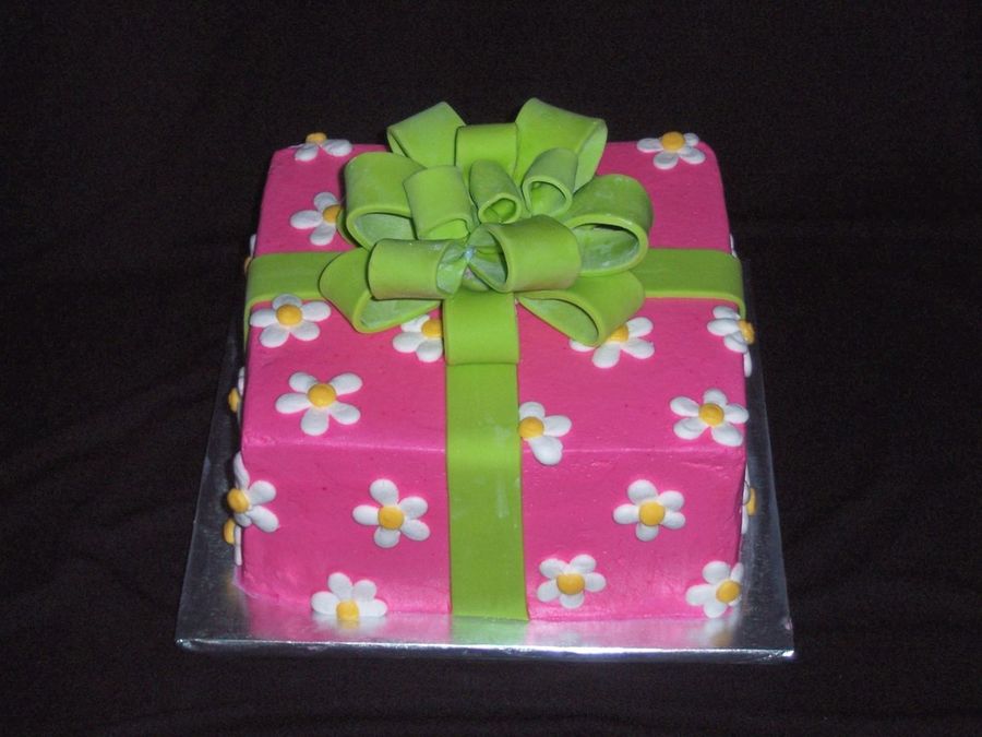 Pink Present - CakeCentral.com